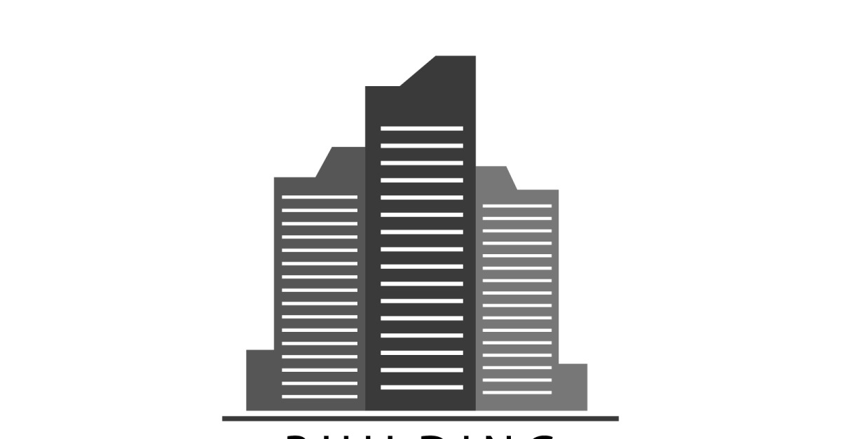 Building logo illustrated on a white background