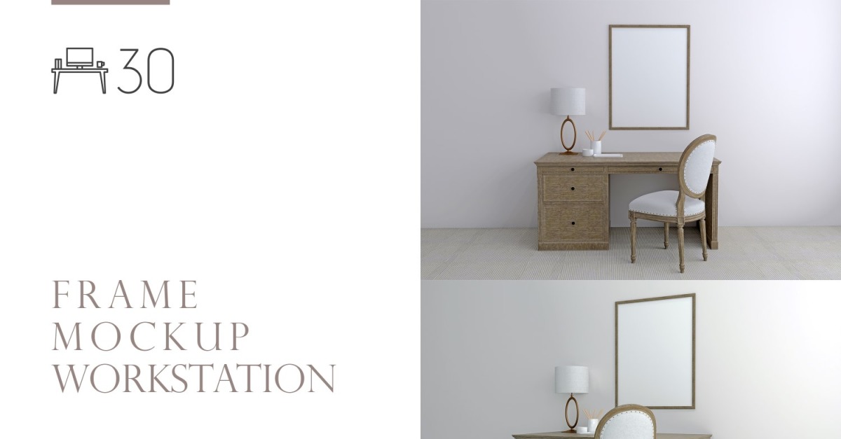 Workstation Frame Mockup, Workplace Study Table Set-30