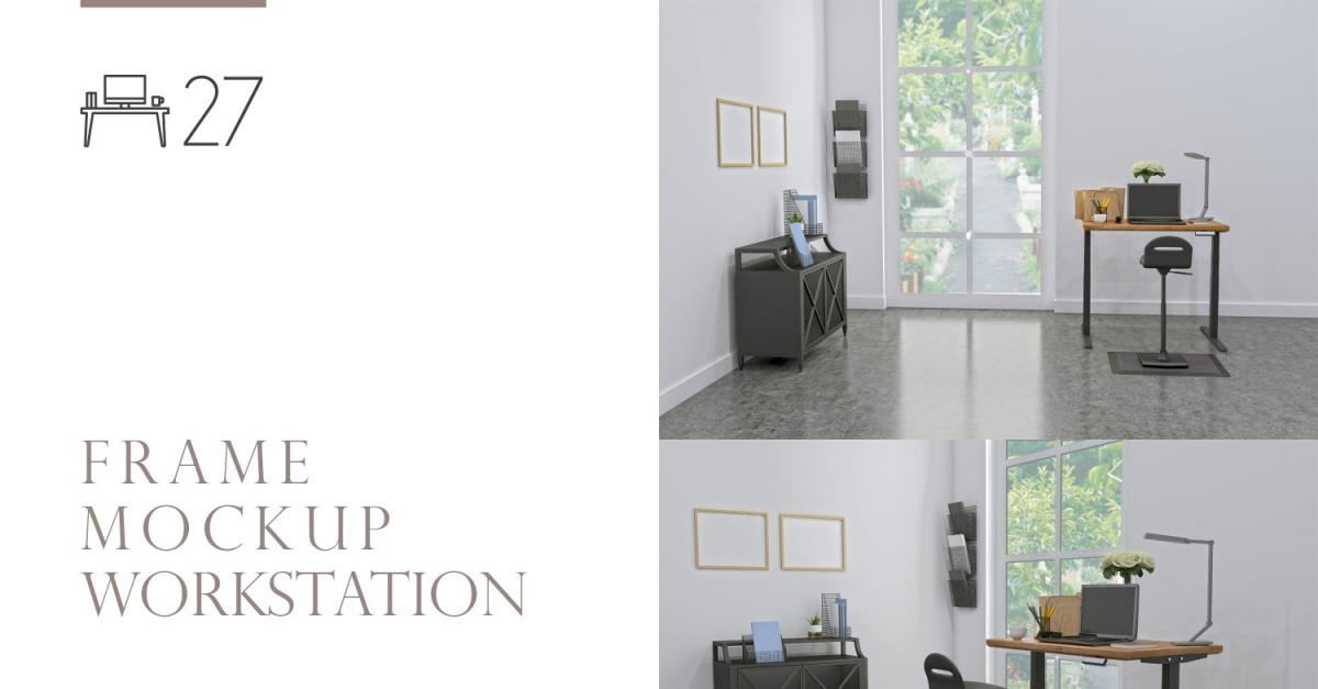 Workstation Frames & Screen Mockup Set-27