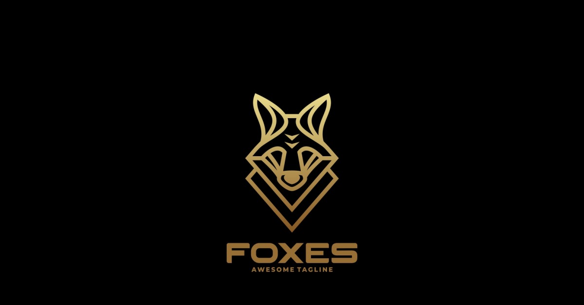 Fox Line Art Lüks Logo Tarzı #266593 - TemplateMonster