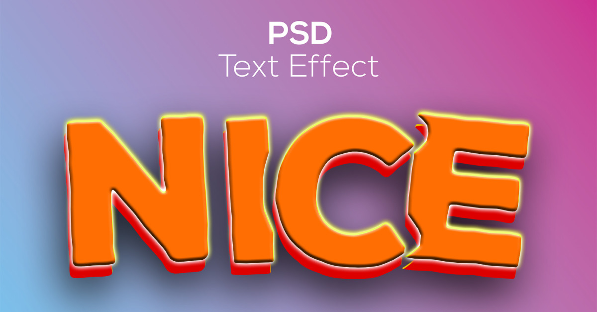Nice | Effet de texte psd sympa moderne - TemplateMonster
