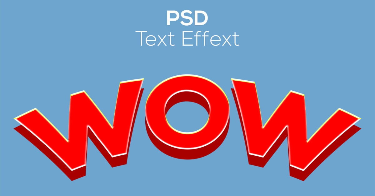Waouh | Effet de texte moderne Wow Psd - TemplateMonster