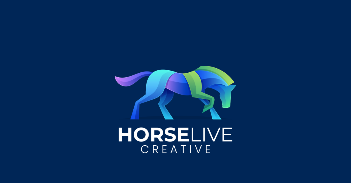 Horse Gradient Colorful Logo Vol.1 #266605 - TemplateMonster