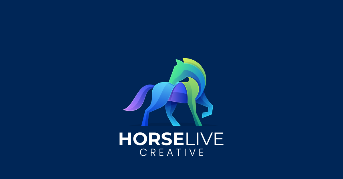 Horse Gradient Colorful Logo Vol.2 #266606 - TemplateMonster