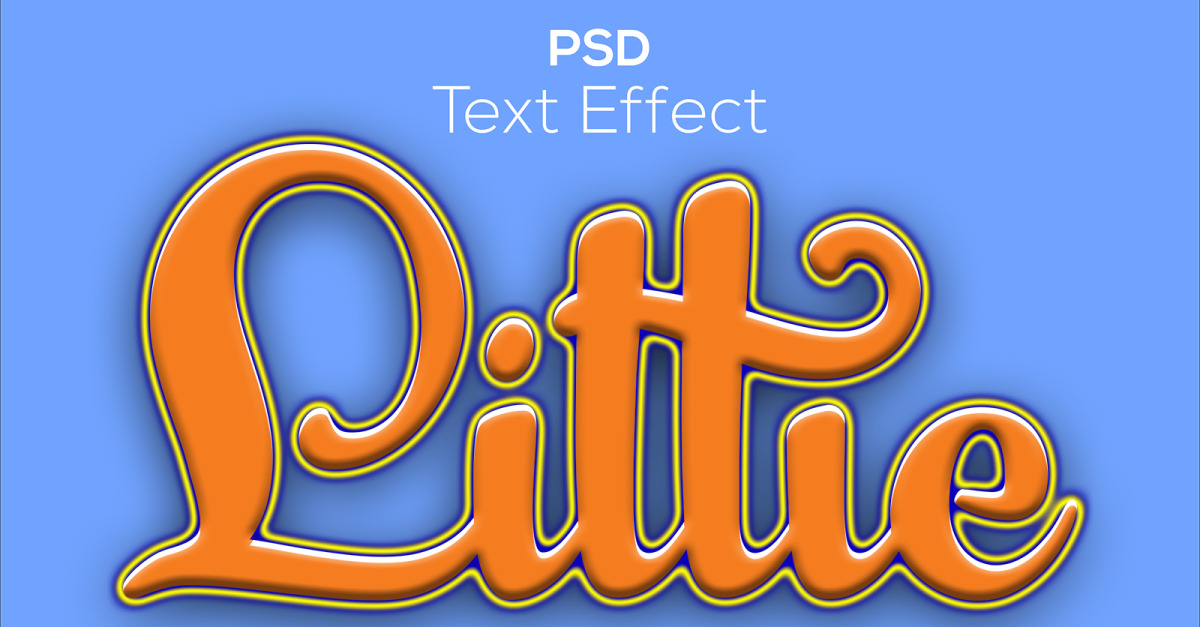 Little Text Effect | Modern Little Psd Text Effect