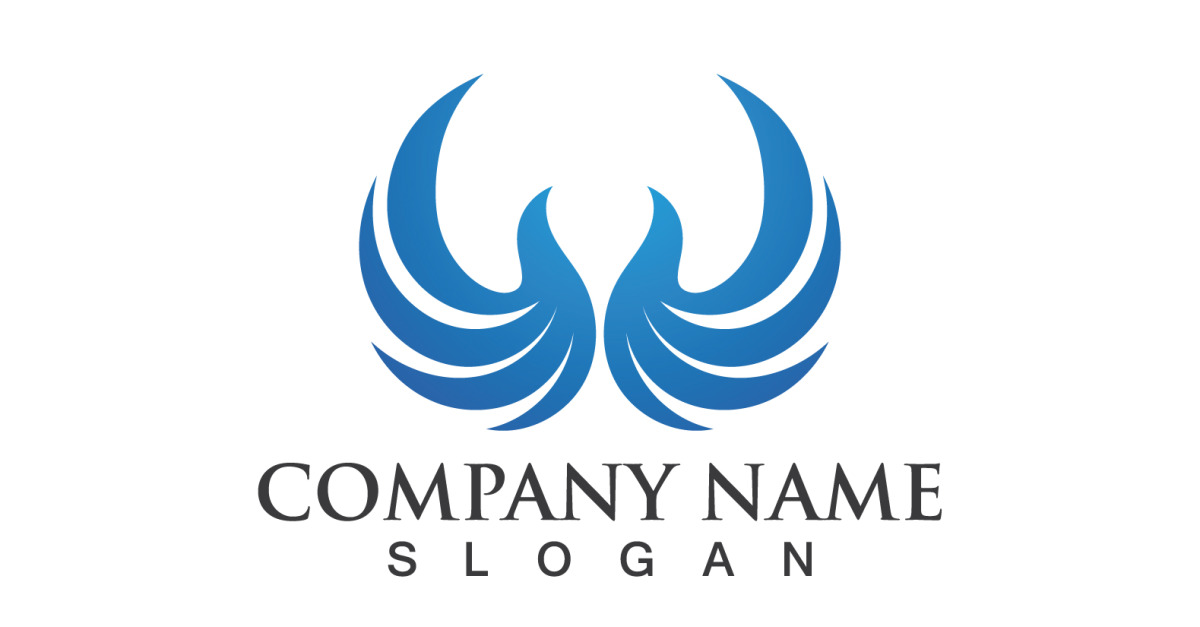 Asas Logo Vector Ícone Símbolo Ilustração Modelo de Design V30