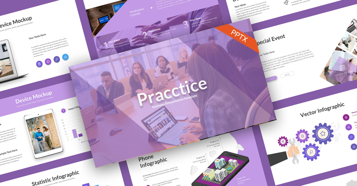 Pracctice Business PowerPoint Template - TemplateMonster