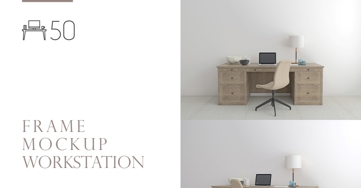 Workstation Screen Mockup, Workplace Study Table Set-50