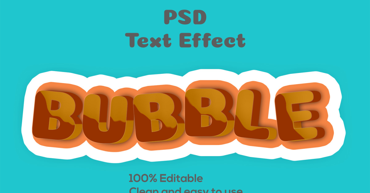 Bubble | Bubble Cartoon Psd Text Effect | 3D Bubble Editable Text Effect