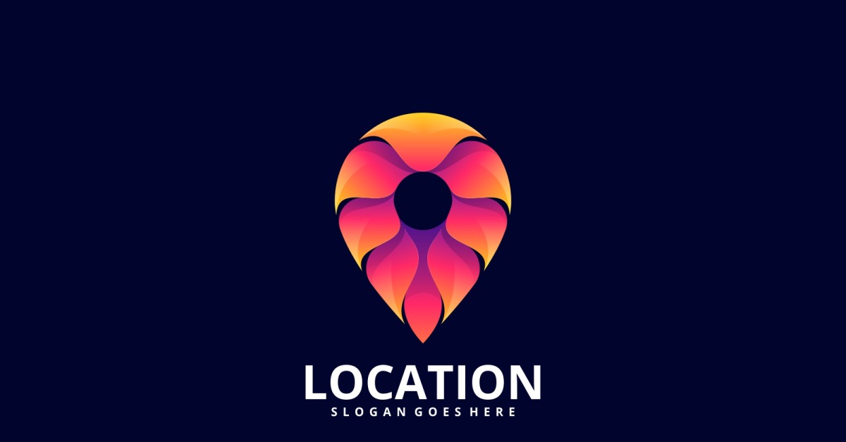 Location Gradient Colorful Logo #267202 - TemplateMonster