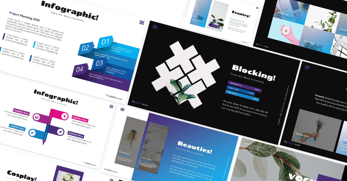 Modèle Powerpoint simple Vogesse #267294 - TemplateMonster