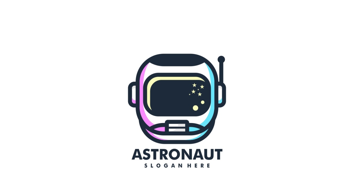 Vector Astronaut Simple Mascot Logo #267226 - TemplateMonster