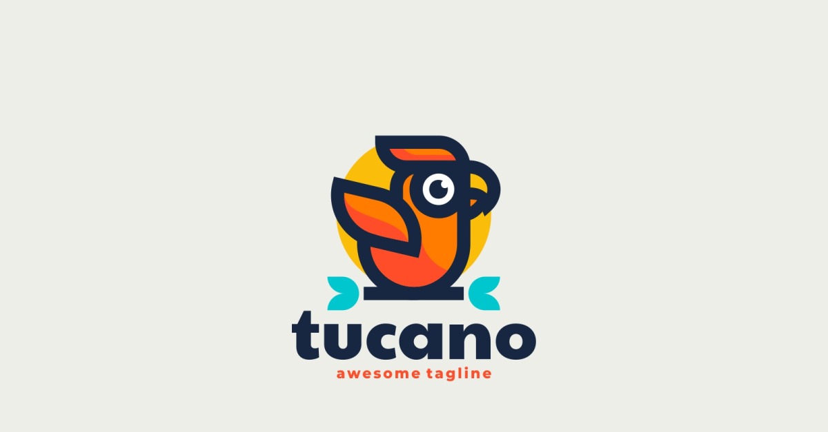 Vector Tucan Simple Mascot Logo Vol.1 - TemplateMonster