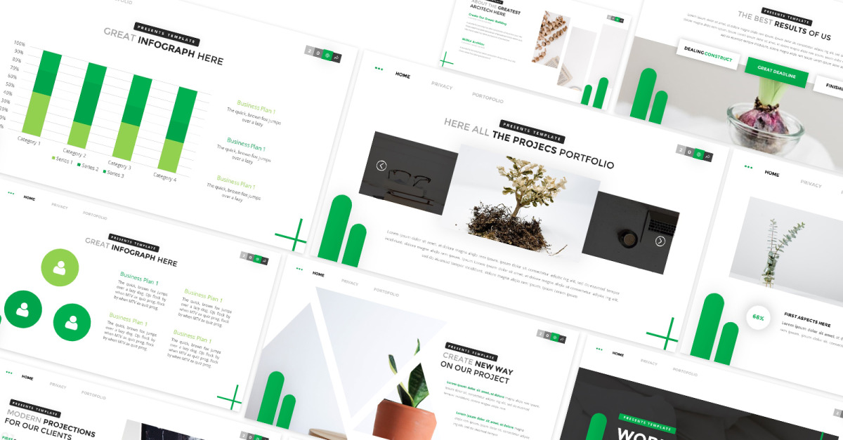 Work 4 Hard Powerpoint Template #267464 - TemplateMonster