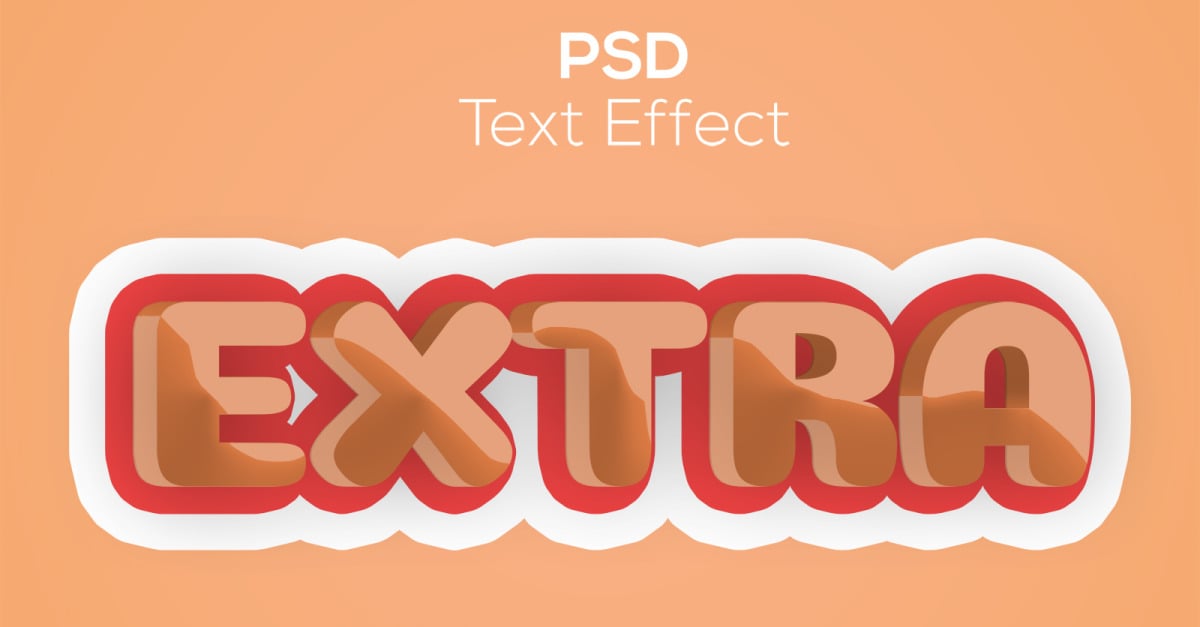 Extra | Extra Cartoon Psd Text Effect | 3D Extra Editable Text Effect ...