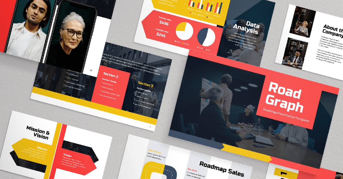 Modello di presentazione della tabella di marcia del progetto PowerPoint