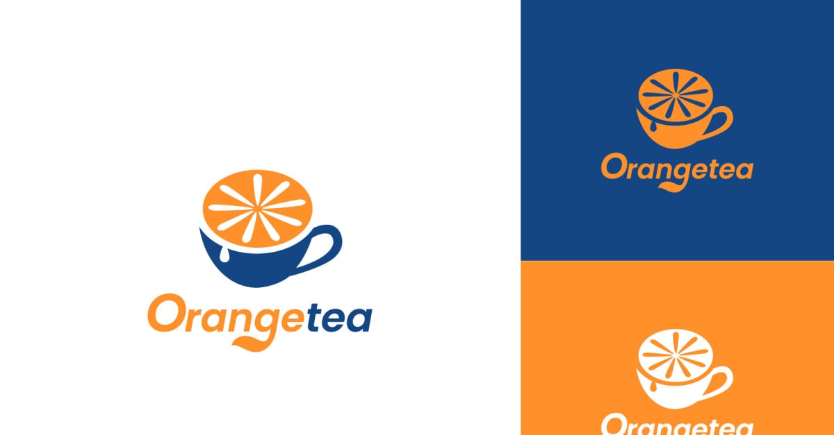 Orange Tea Free Logo Icon Design Concept Vector