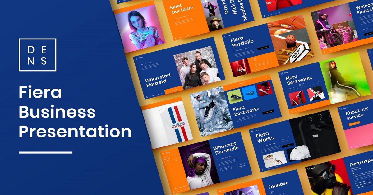 Fiera - Modello PowerPoint aziendale - TemplateMonster