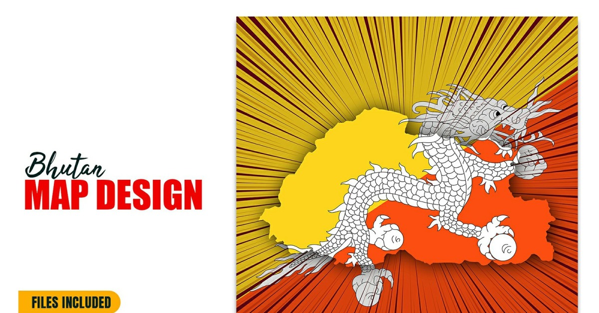 Bhutan National Day Map Design Illustration - TemplateMonster