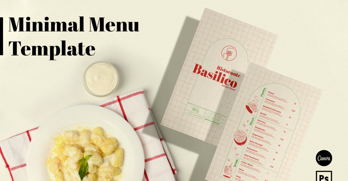 Minimal Menü Şablon Tasarımı #268143 - TemplateMonster