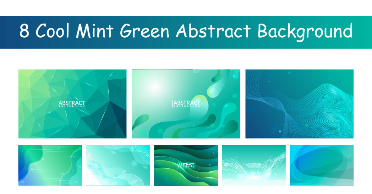 8 Cool Mint Green Abstract Background - TemplateMonster