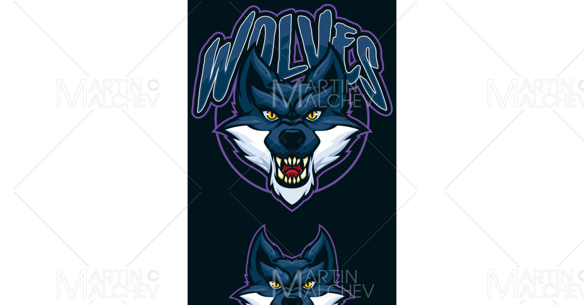 Wolves Team Mascot Vector Illustration - TemplateMonster