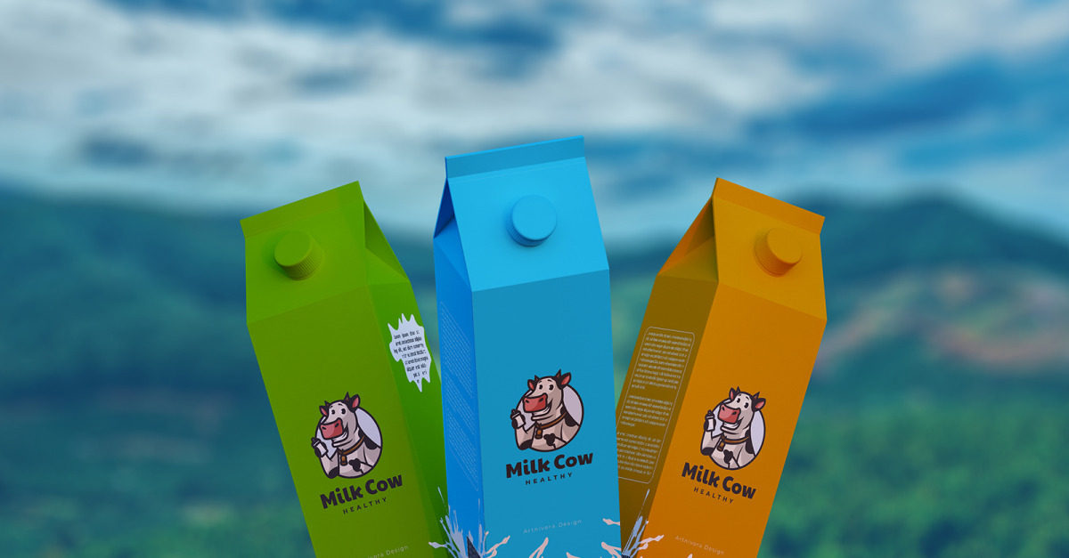 Milk Package Mockups Template #269082 - TemplateMonster