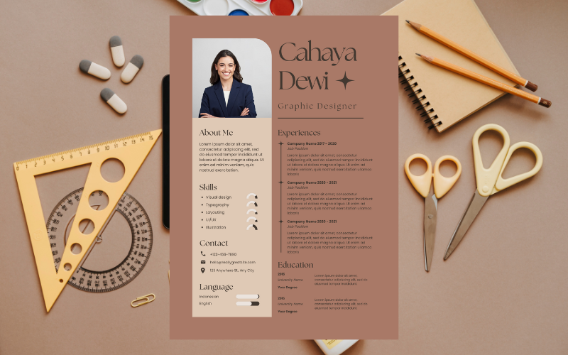Brown Minimalist Professional Resume Template