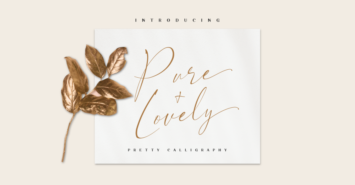 Pure & Lovely - Pretty Calligraphy - TemplateMonster