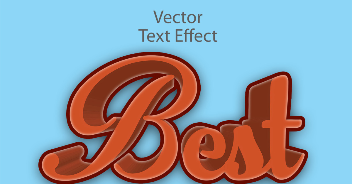 Best Text Effect | Modern 3d Best Vector Text Effect