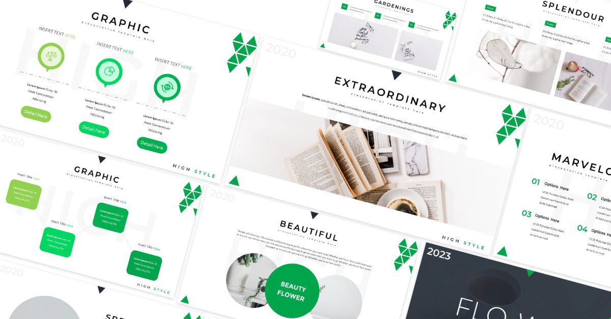 Flower Style Keynote Template #269404 - TemplateMonster