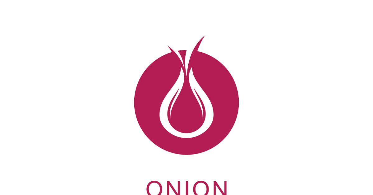 Onion Vector Template. Red Onion Logo Design V12