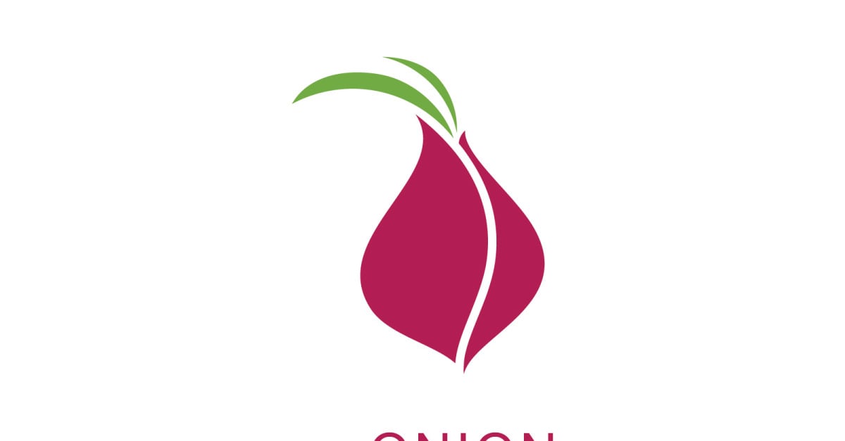 Onion Vector Template. Red Onion Logo Design V2