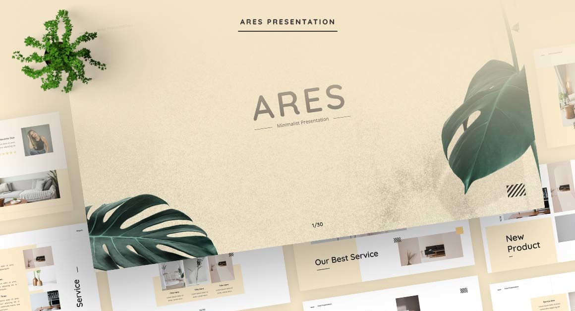 Ares - Powerpoint per interni minimalisti - TemplateMonster