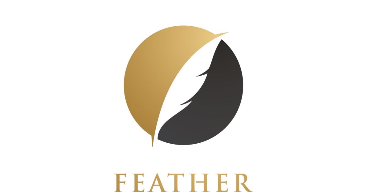 Feather Vector Logo Design Template V11 - TemplateMonster