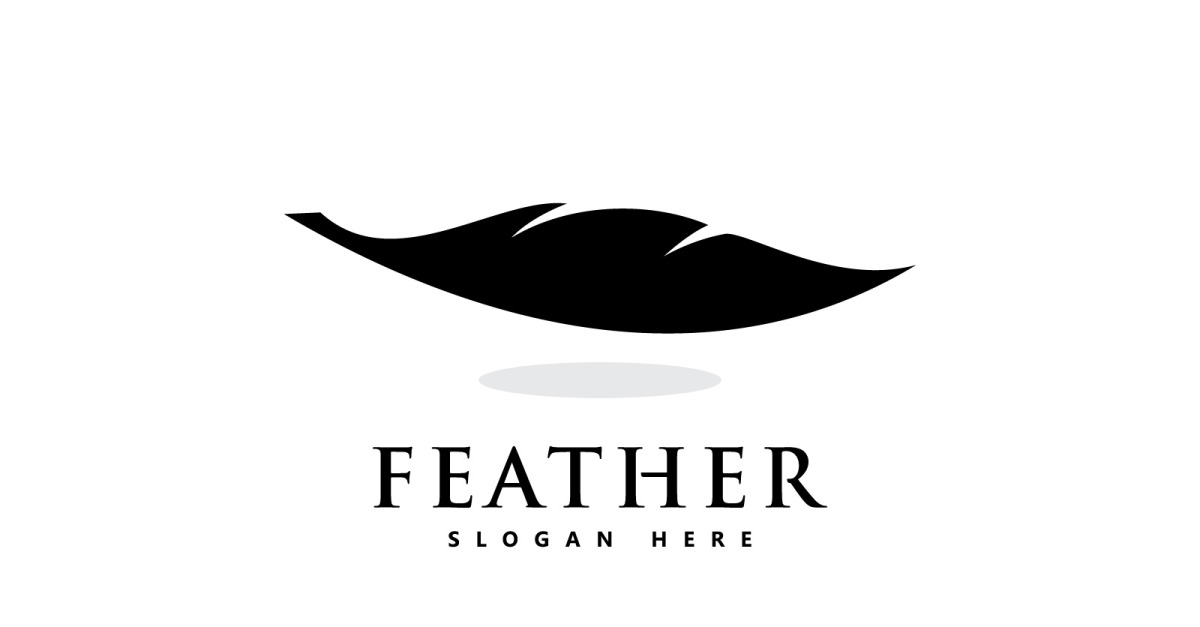 Feather Vector Logo Design Template V12 - TemplateMonster