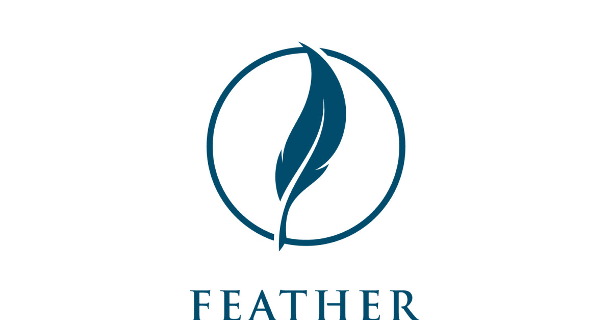 Feather Vector Logo Design Template V4 - TemplateMonster