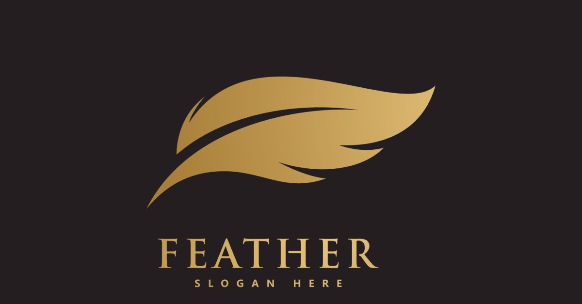 Feather Vector Logo Design Template V7 - TemplateMonster