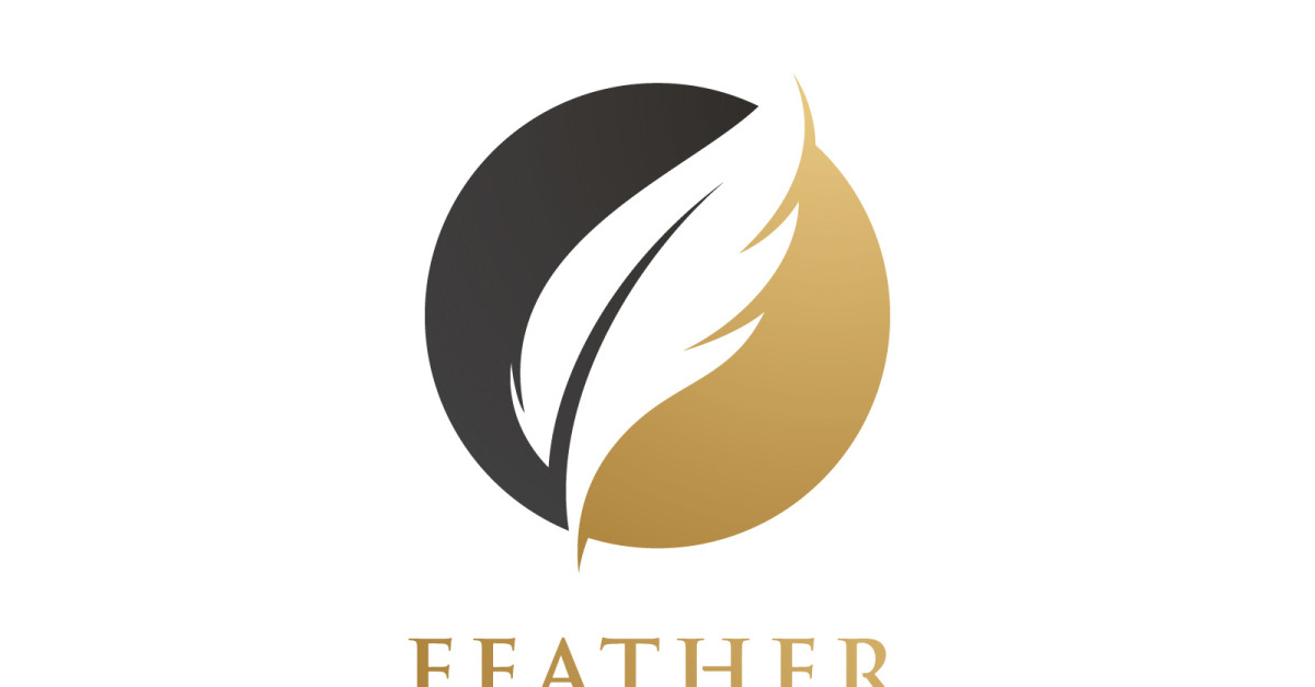 Feather Vector Logo Design Template V8 - TemplateMonster
