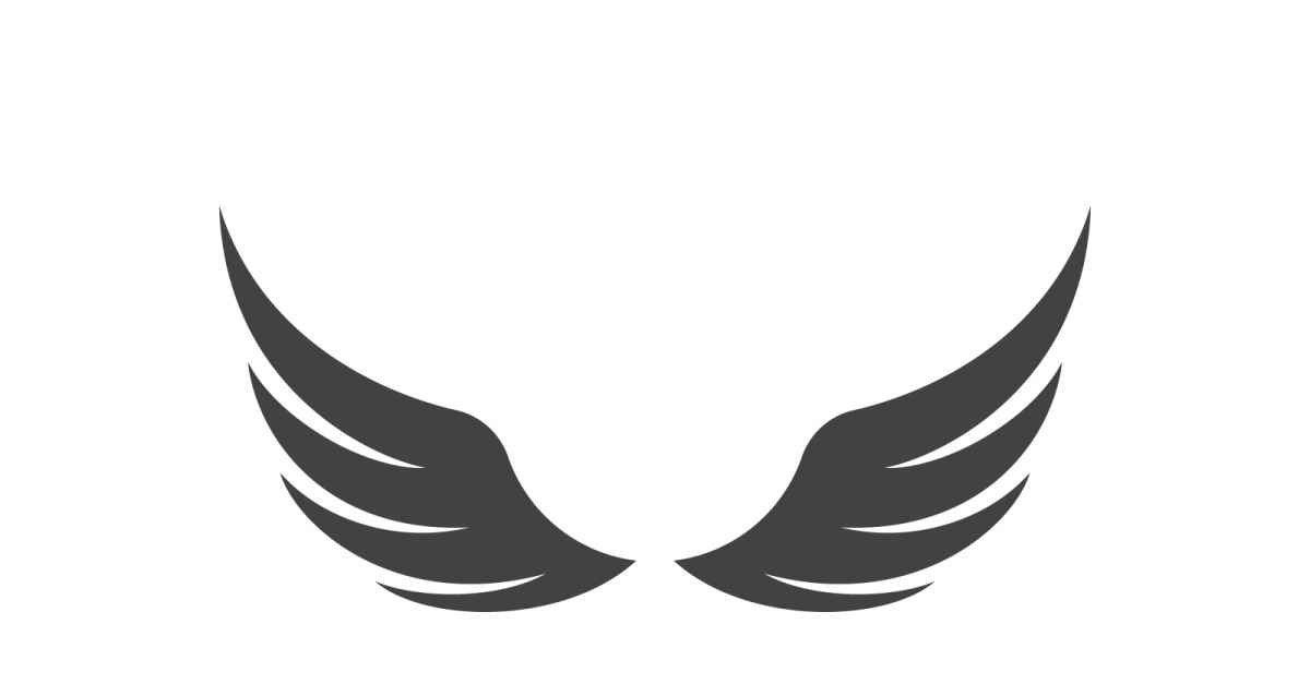 Modelo de design de logotipo de vetor de asas V4