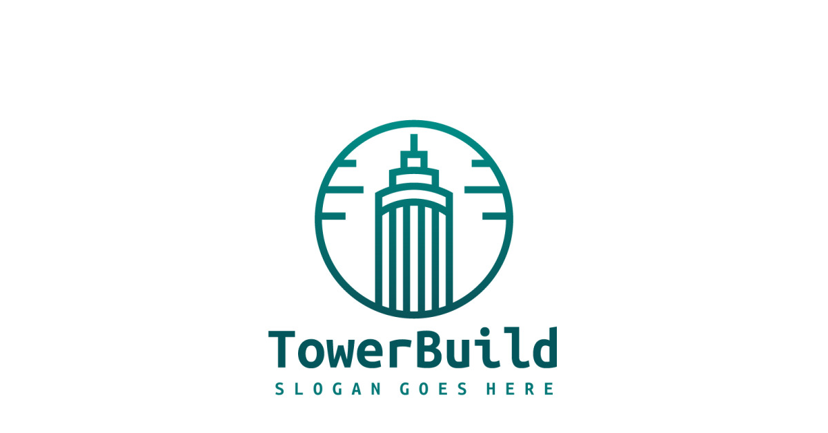 Kule Binası Logo Şablonu #270025 - TemplateMonster