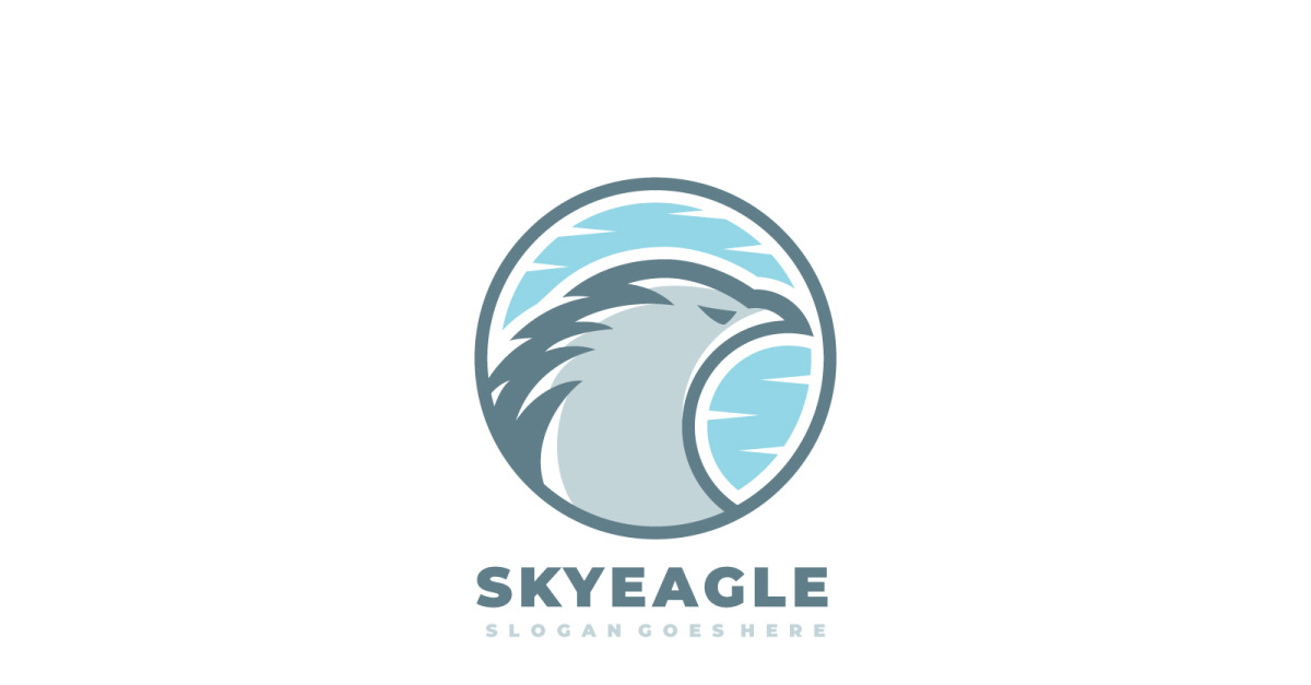 Blue Sky Eagle Logo Template design #270129 - TemplateMonster