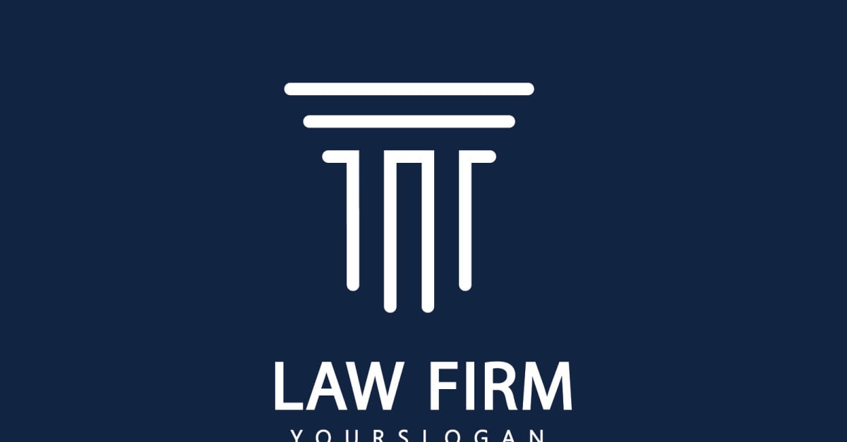 Law Frim Pillar Vector Logo Design Template V3