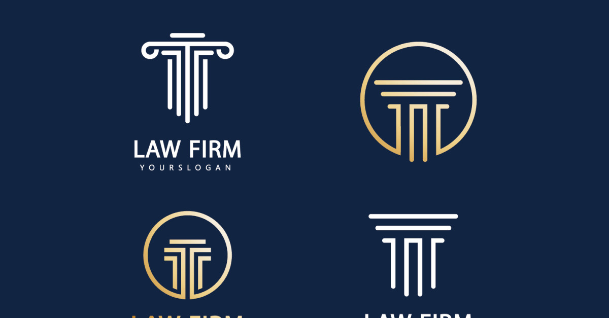 Law Frim Pillar Vector Logo Design Template V5