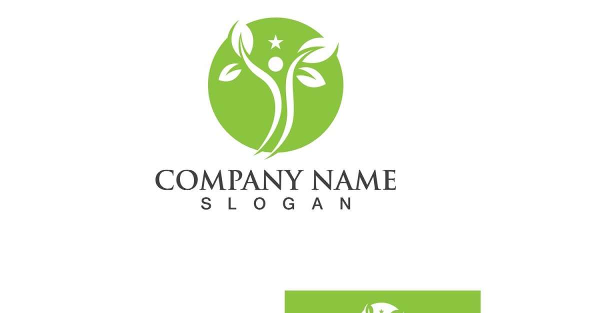 People Health Life Leaf Nature Logo Vector 2