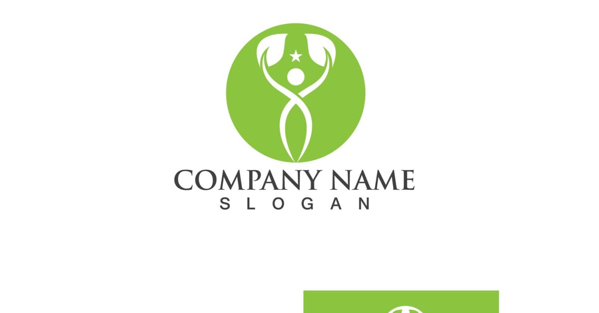 People Health Life Leaf Nature Logo Vector 3