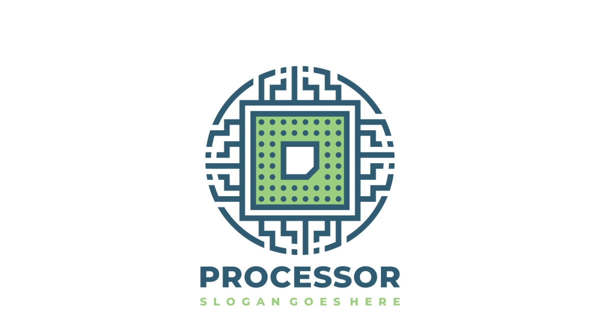Modèle de logo de microprocesseur #270391 - TemplateMonster