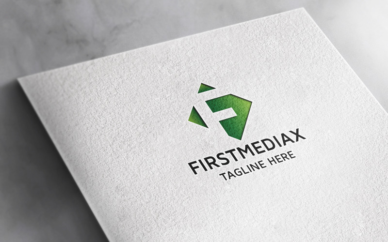 Professional First Mediax Letter F Logo - TemplateMonster