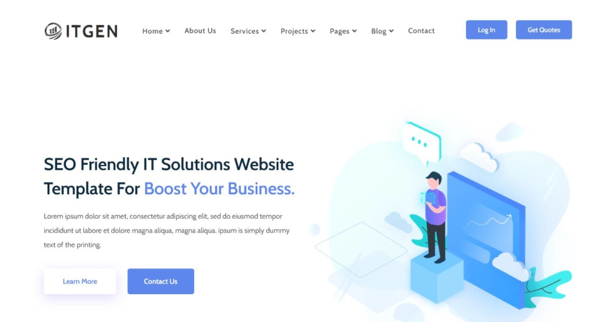 ITGEN - IT Solutions and Technology Website Template