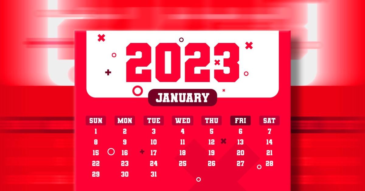 Jaarkalender 2023 Print Ready Eps Vector Template